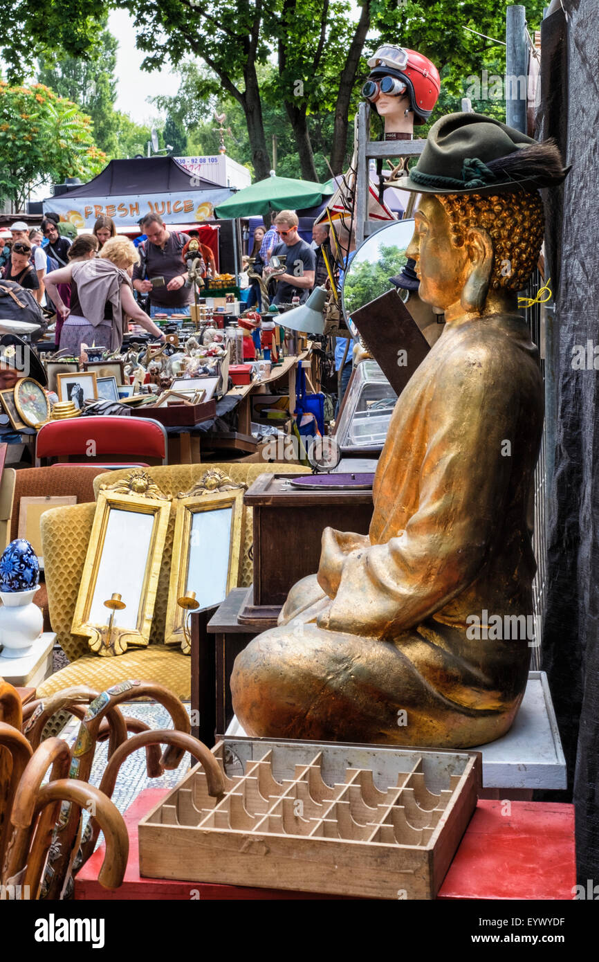 Berlin Mauer Park Flea Market - Stalls selling second hand goods and ...