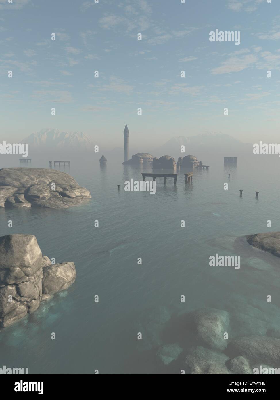 Drowned City Ruins of Atlantis Stock Photo - Alamy