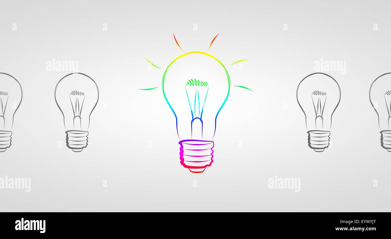 Light bulb business idea Stock Photo - Alamy