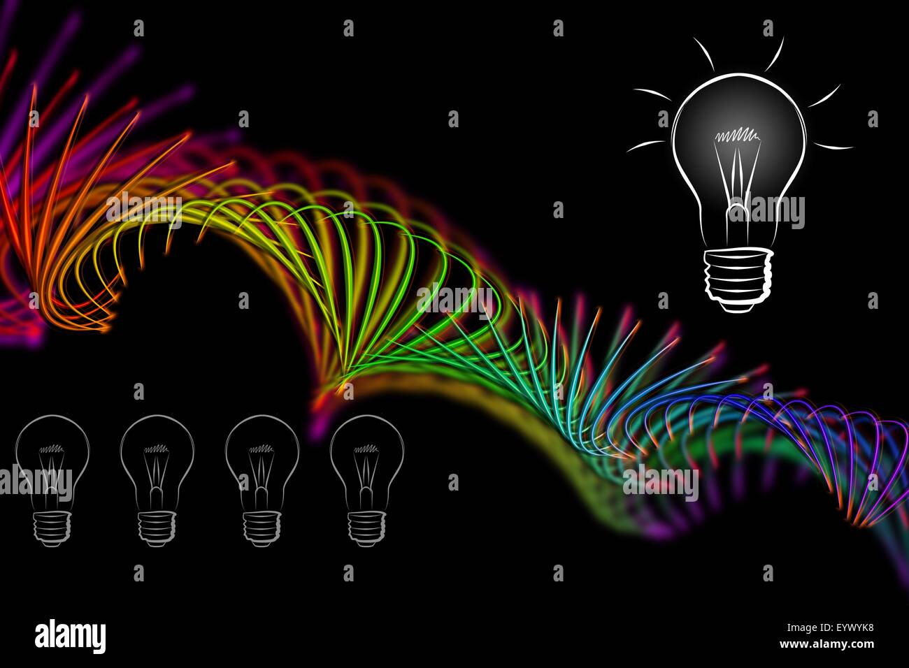 Light bulb business idea Stock Photo - Alamy