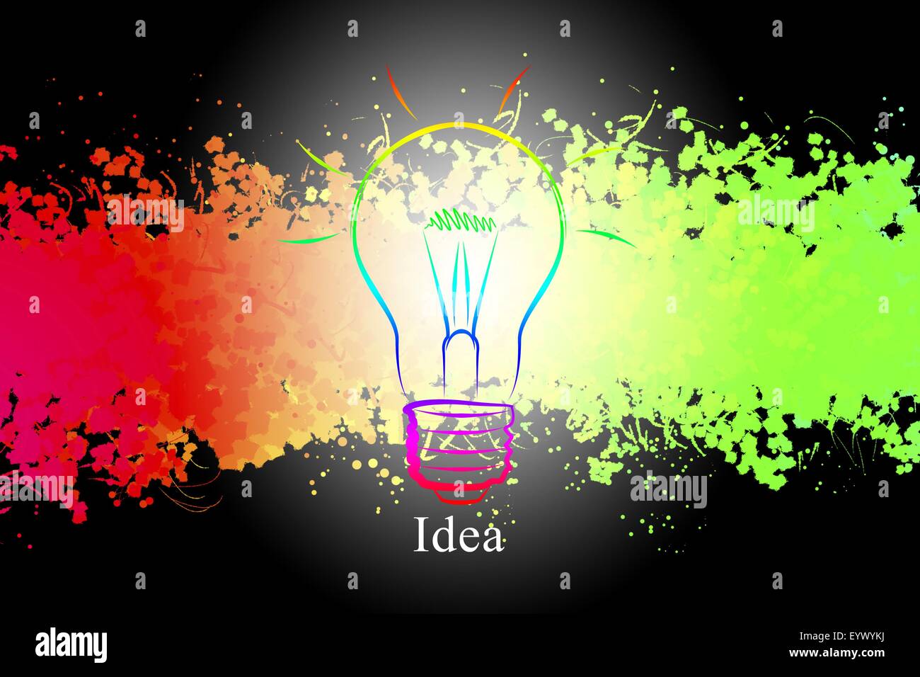 Light bulb business idea Stock Photo - Alamy