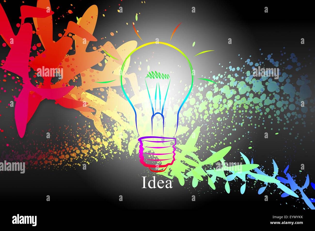 Light bulb business idea Stock Photo - Alamy