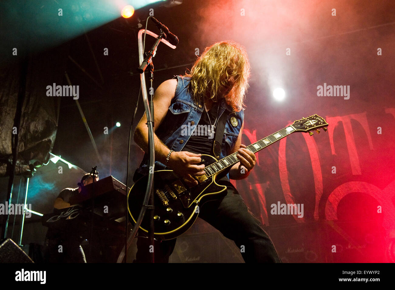 01.08.2015, Switzerland, Tenero, Gotthard band in concert Stock Photo ...