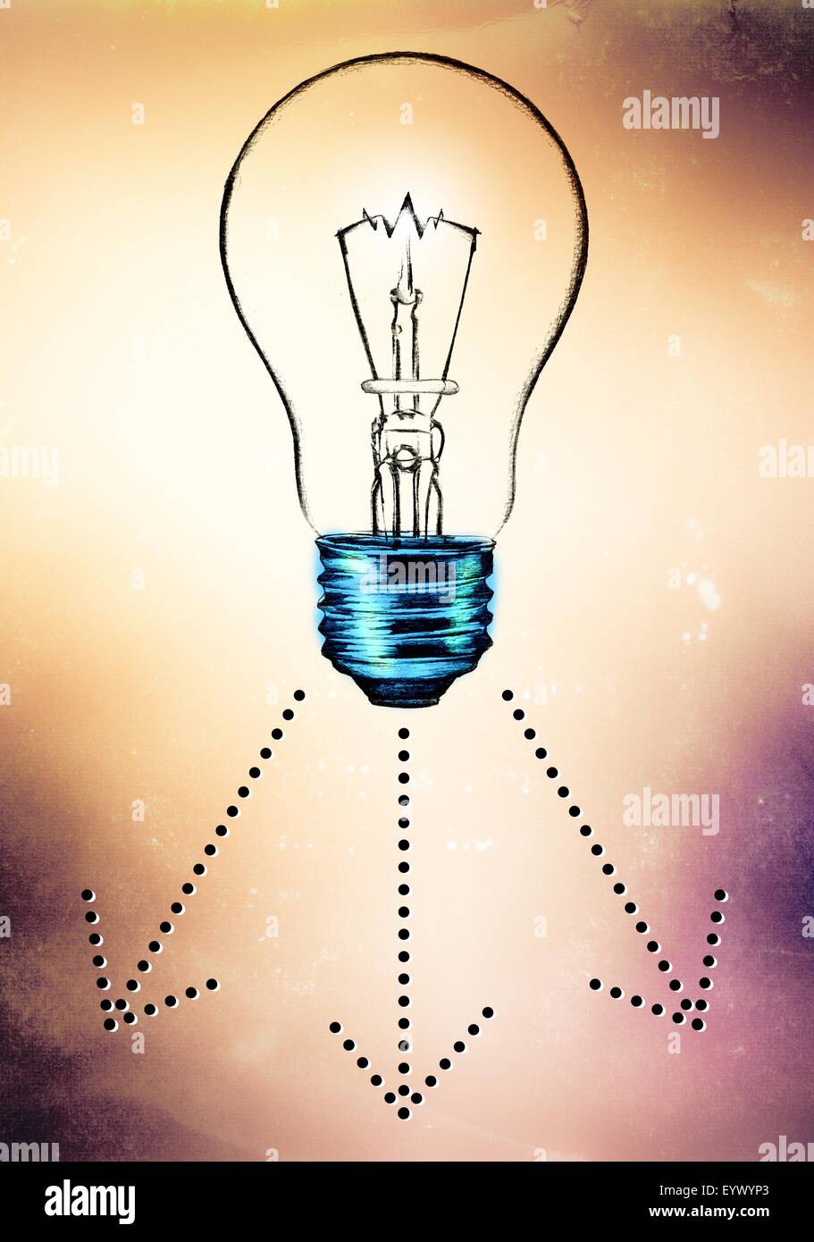 Light bulb business idea Stock Photo - Alamy