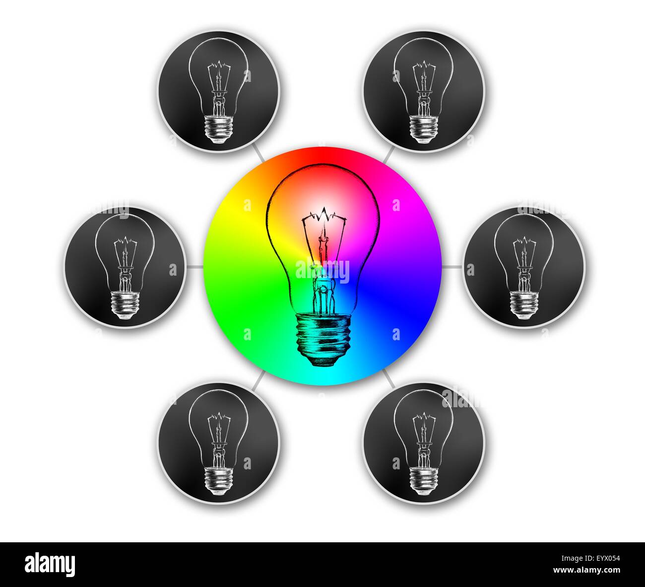 Light bulb business idea Stock Photo - Alamy