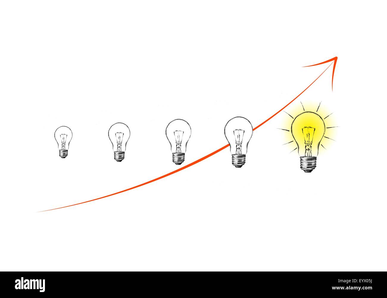 Light bulb business idea Stock Photo - Alamy