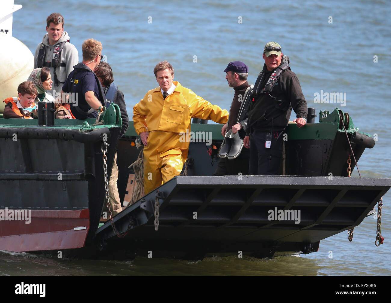 Colin Firth and Rachel Weisz film a scene for the as yet untitled ...