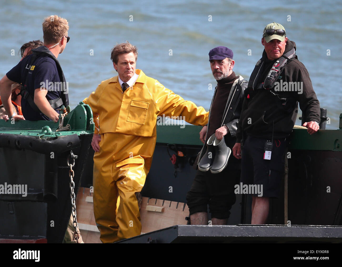 Colin Firth and Rachel Weisz film a scene for the as yet untitled ...
