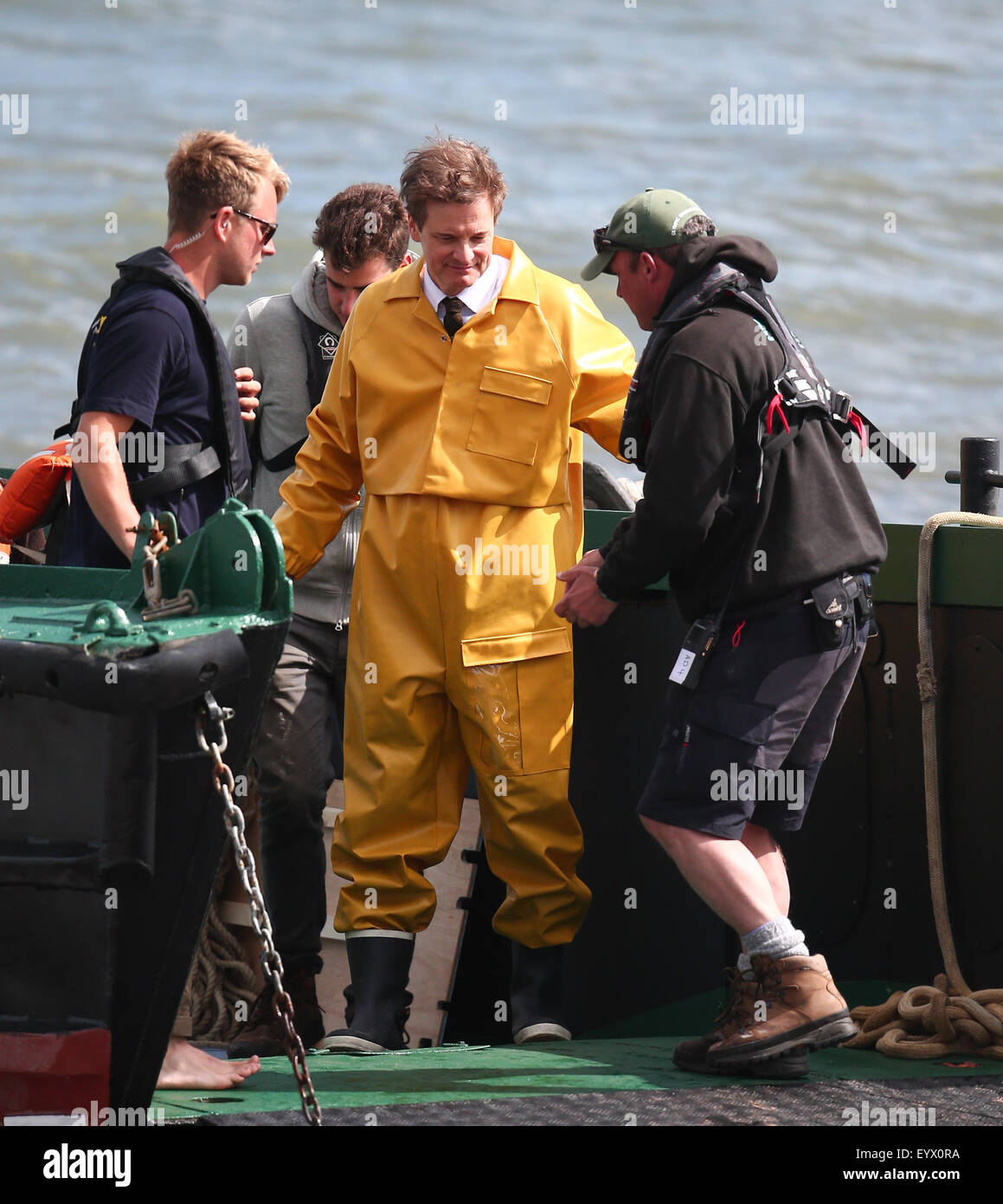 Colin Firth and Rachel Weisz film a scene for the as yet untitled ...