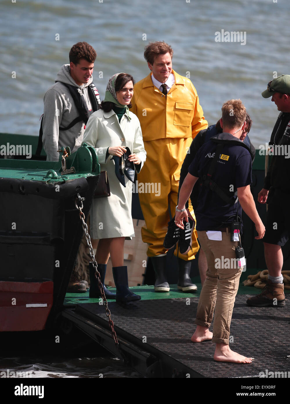 Colin Firth and Rachel Weisz film a scene for the as yet untitled ...