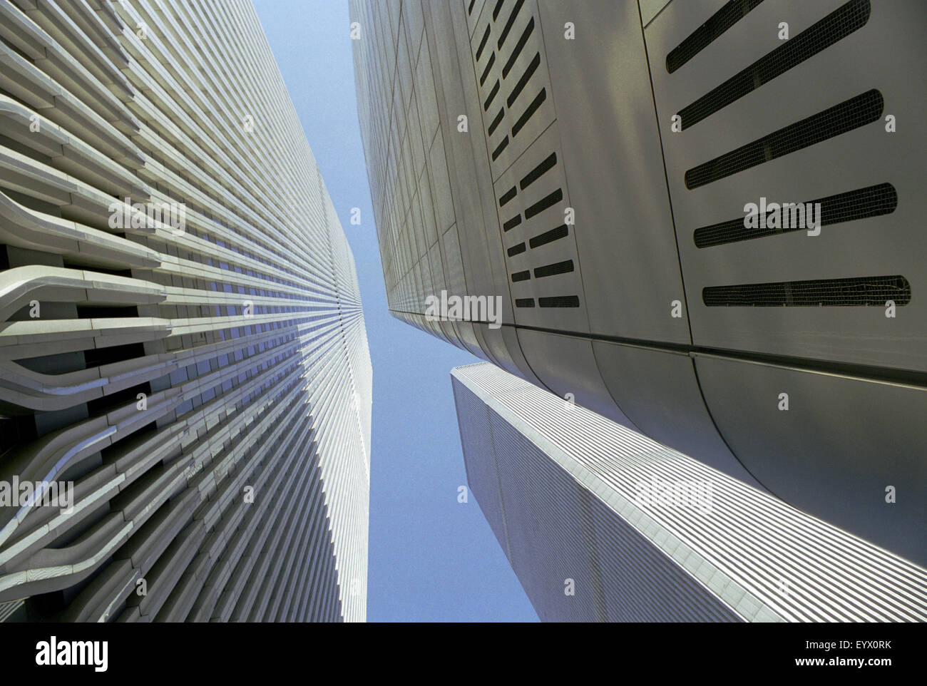 twin towers looking up Stock Photo - Alamy