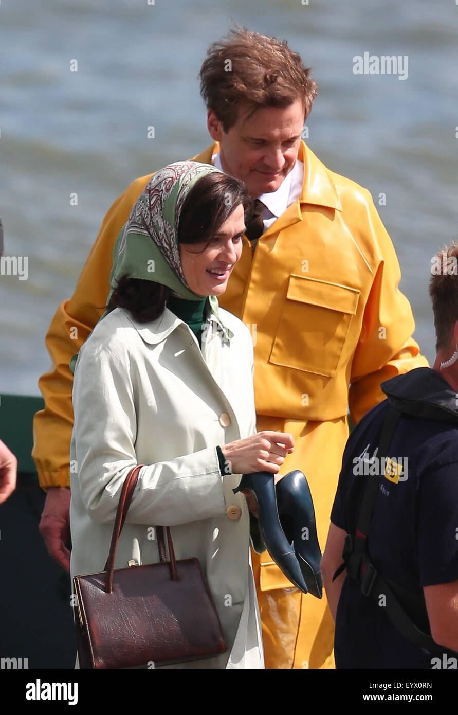 Colin Firth and Rachel Weisz film a scene for the as yet untitled ...