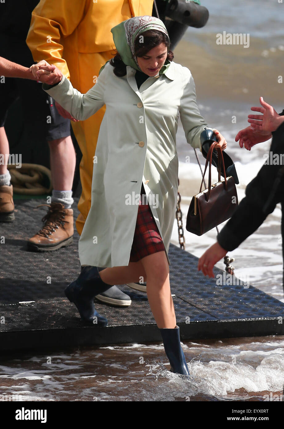 Colin Firth and Rachel Weisz film a scene for the as yet untitled ...