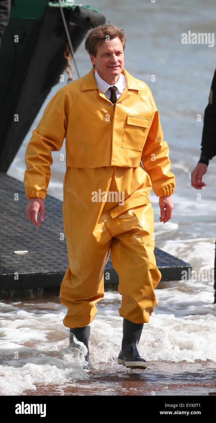 Colin Firth and Rachel Weisz film a scene for the as yet untitled ...