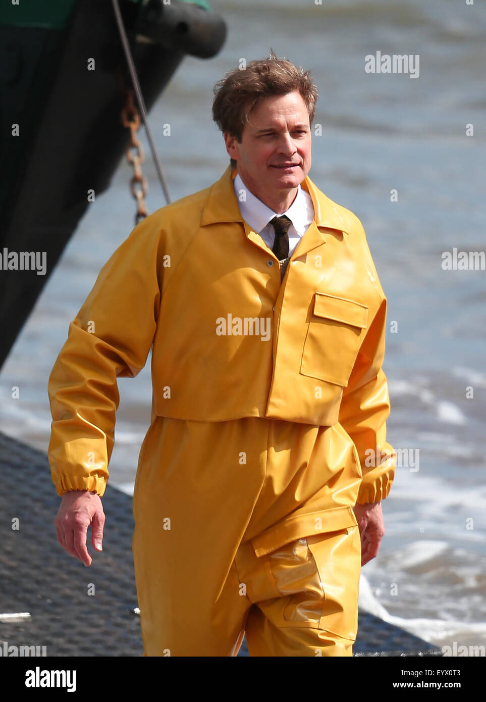 Colin Firth and Rachel Weisz film a scene for the as yet untitled ...