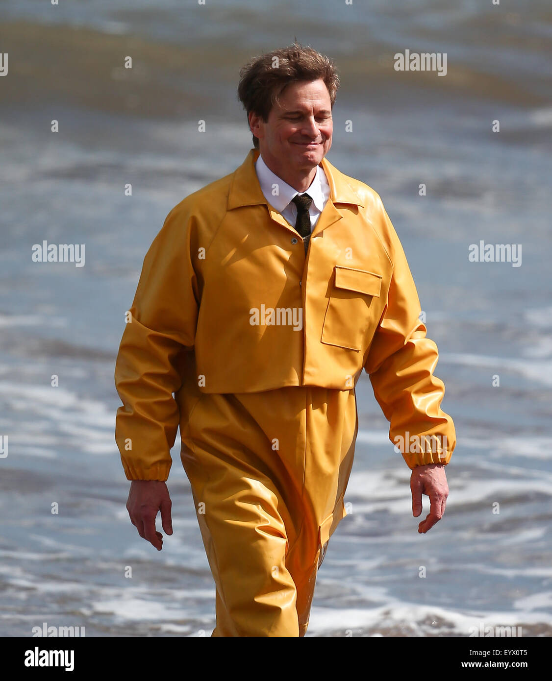 Colin Firth and Rachel Weisz film a scene for the as yet untitled ...