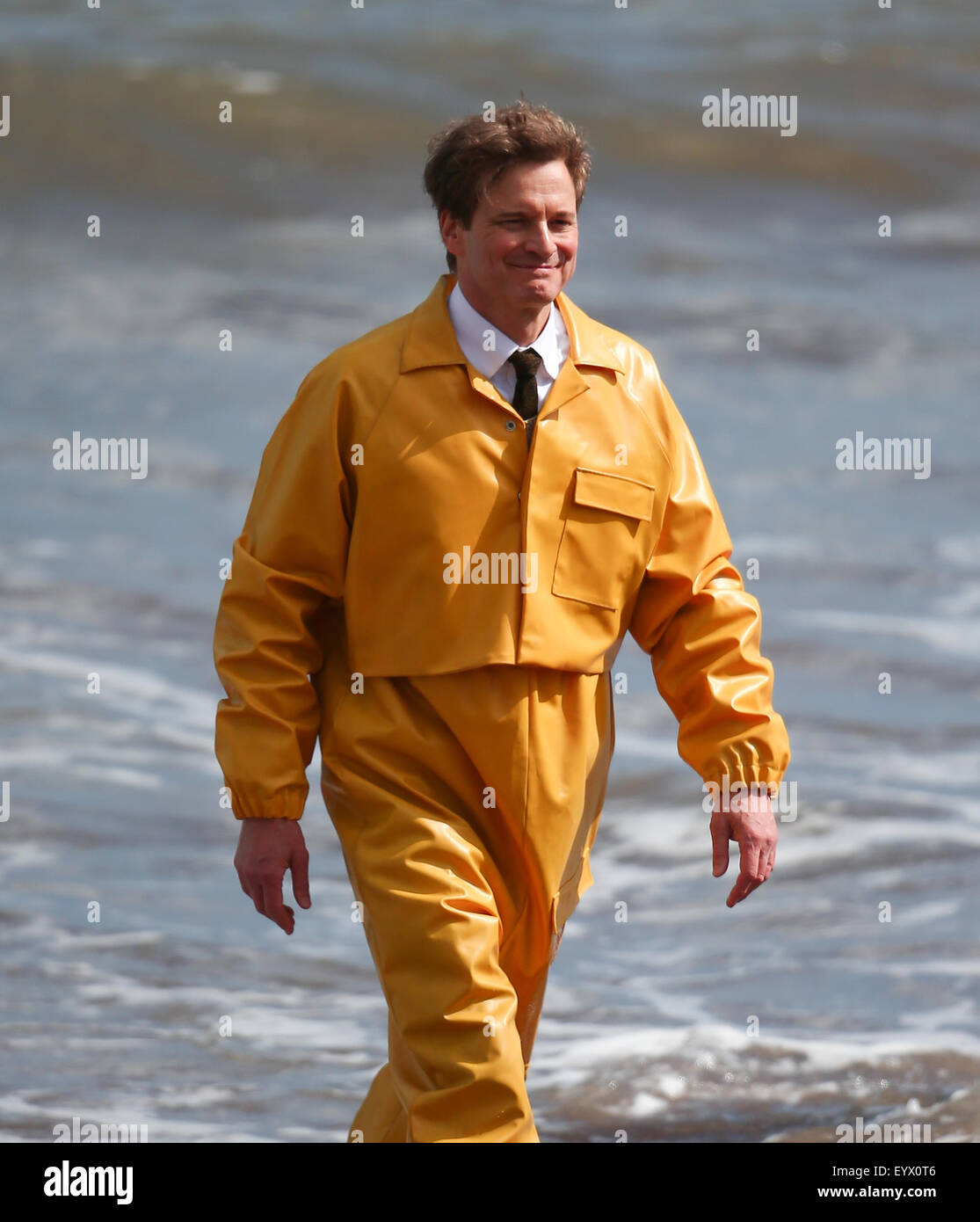 Colin Firth and Rachel Weisz film a scene for the as yet untitled ...
