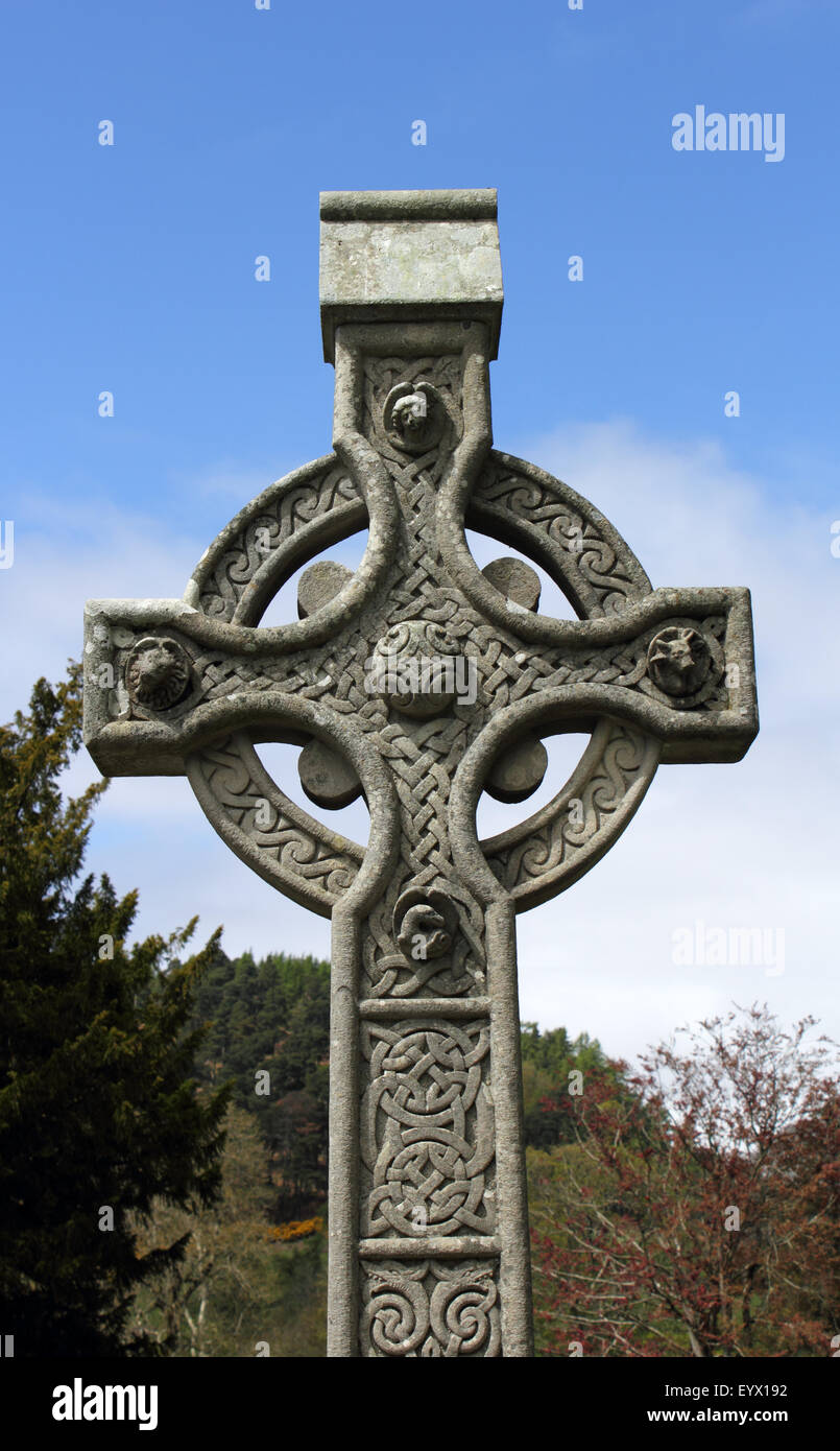 Celtic cross, Glendalough, County Wicklow, Ireland Stock Photo - Alamy