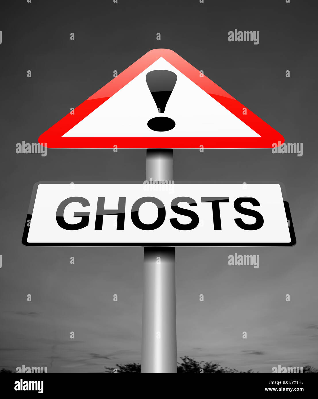 Ghost warning sign hi-res stock photography and images - Alamy
