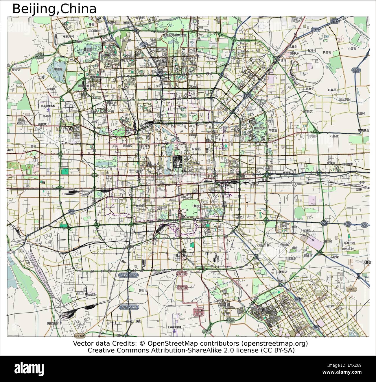 Aerial view of beijing Stock Vector Images - Alamy