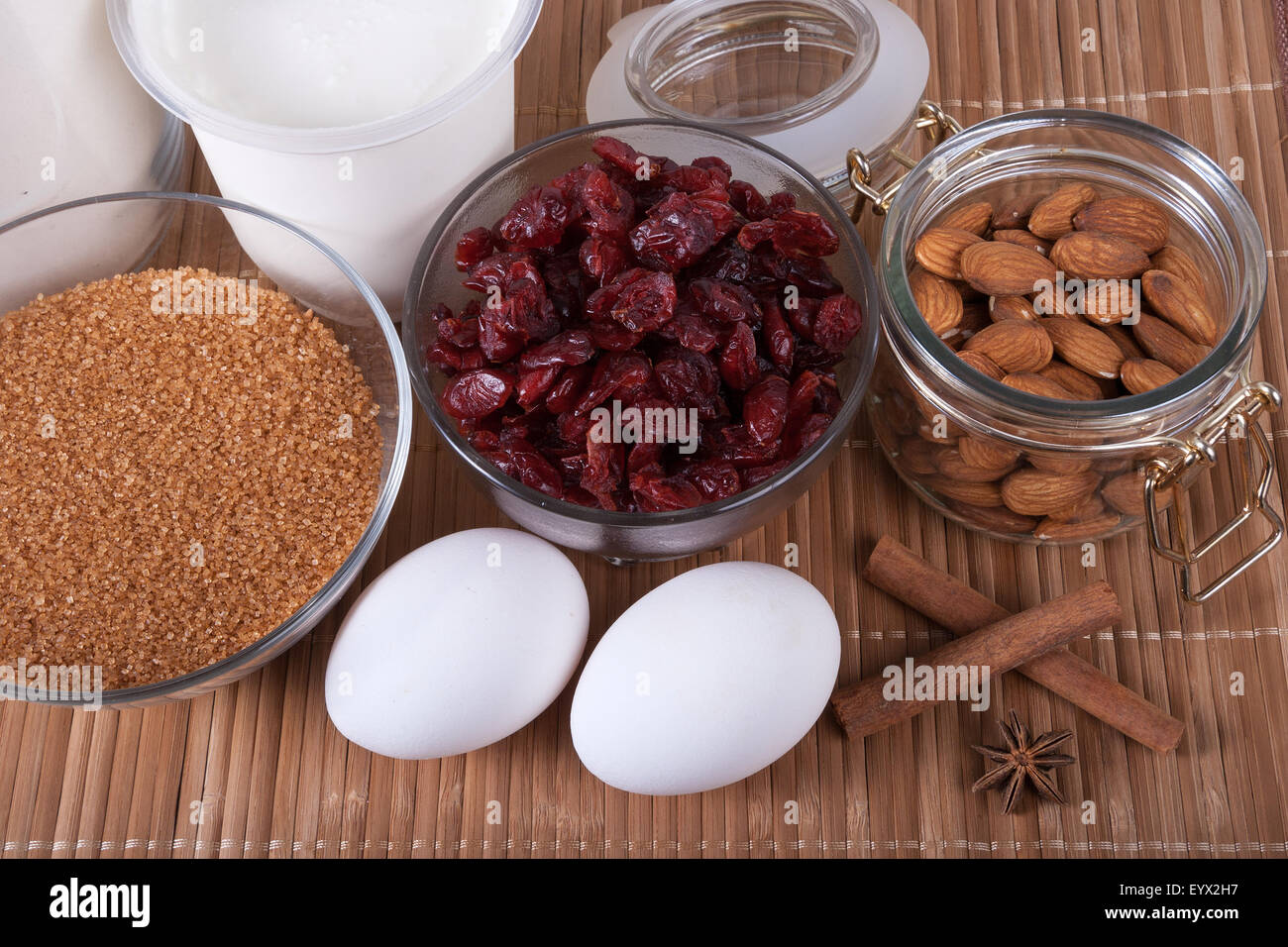 Products for cake preparation Stock Photo - Alamy