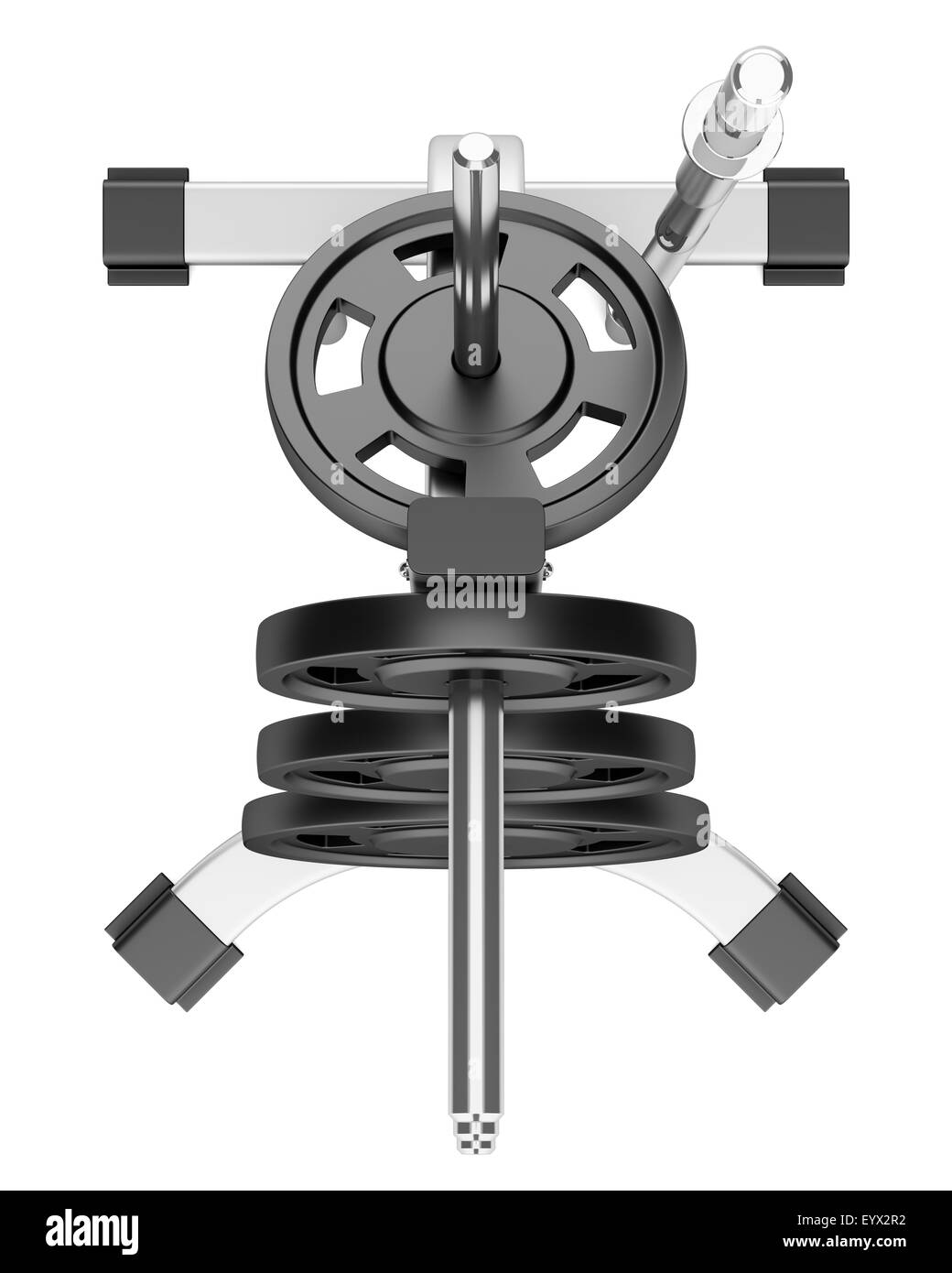 top view of gym weight rack isolated on white background Stock Photo ...