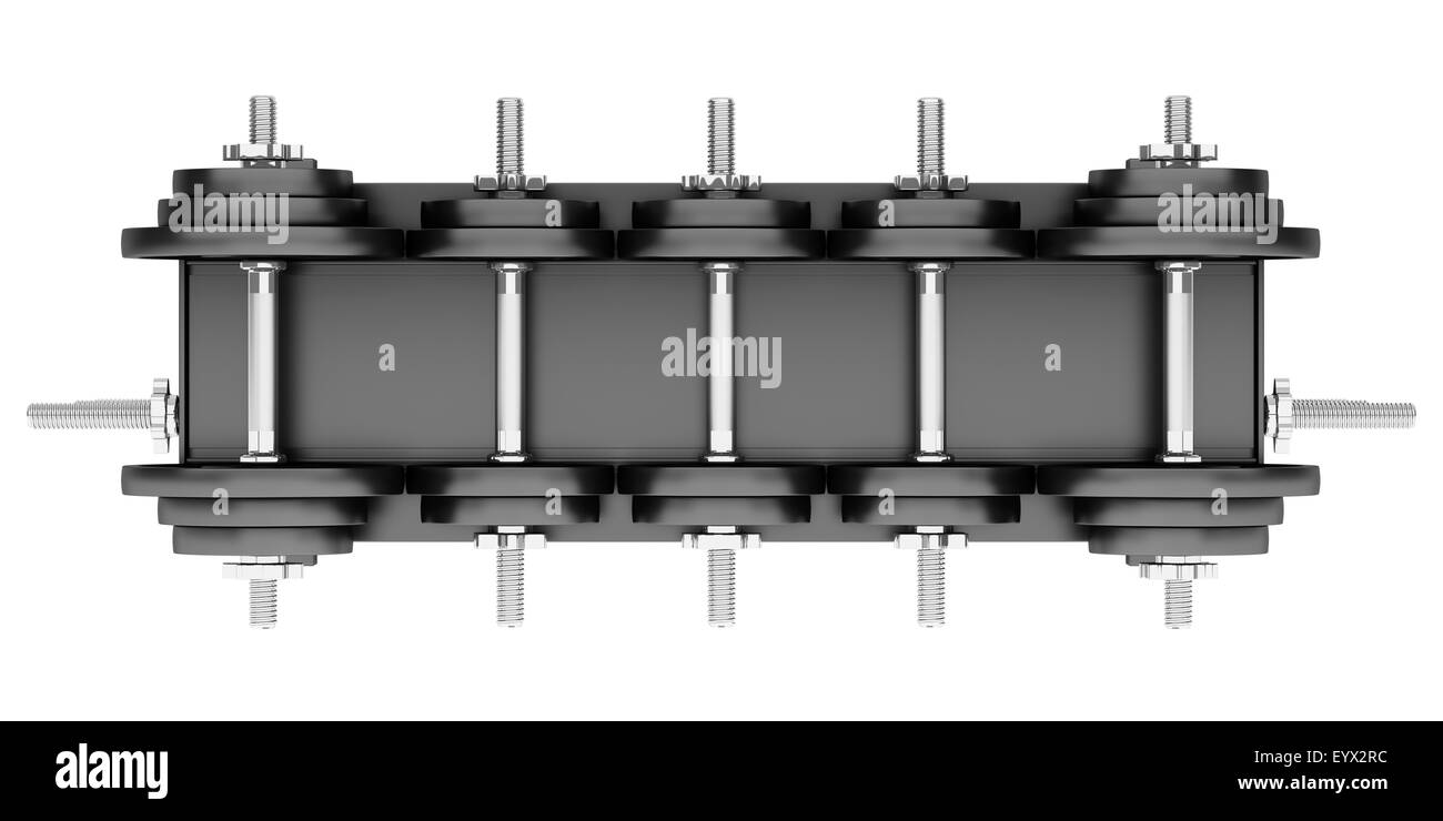 top view of gym weight rack isolated on white background Stock Photo ...