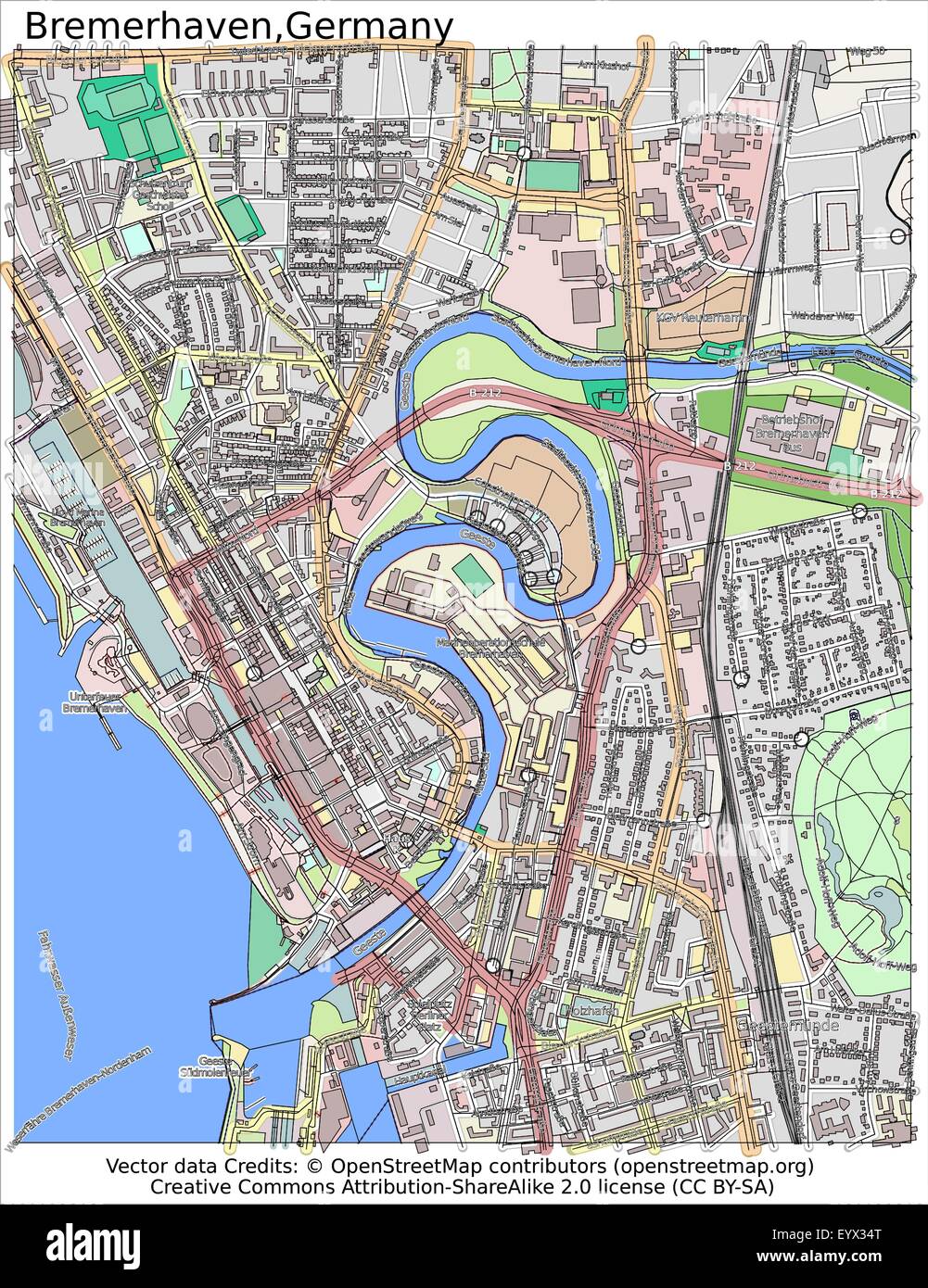 Bremerhaven Map High Resolution Stock Photography and Images - Alamy