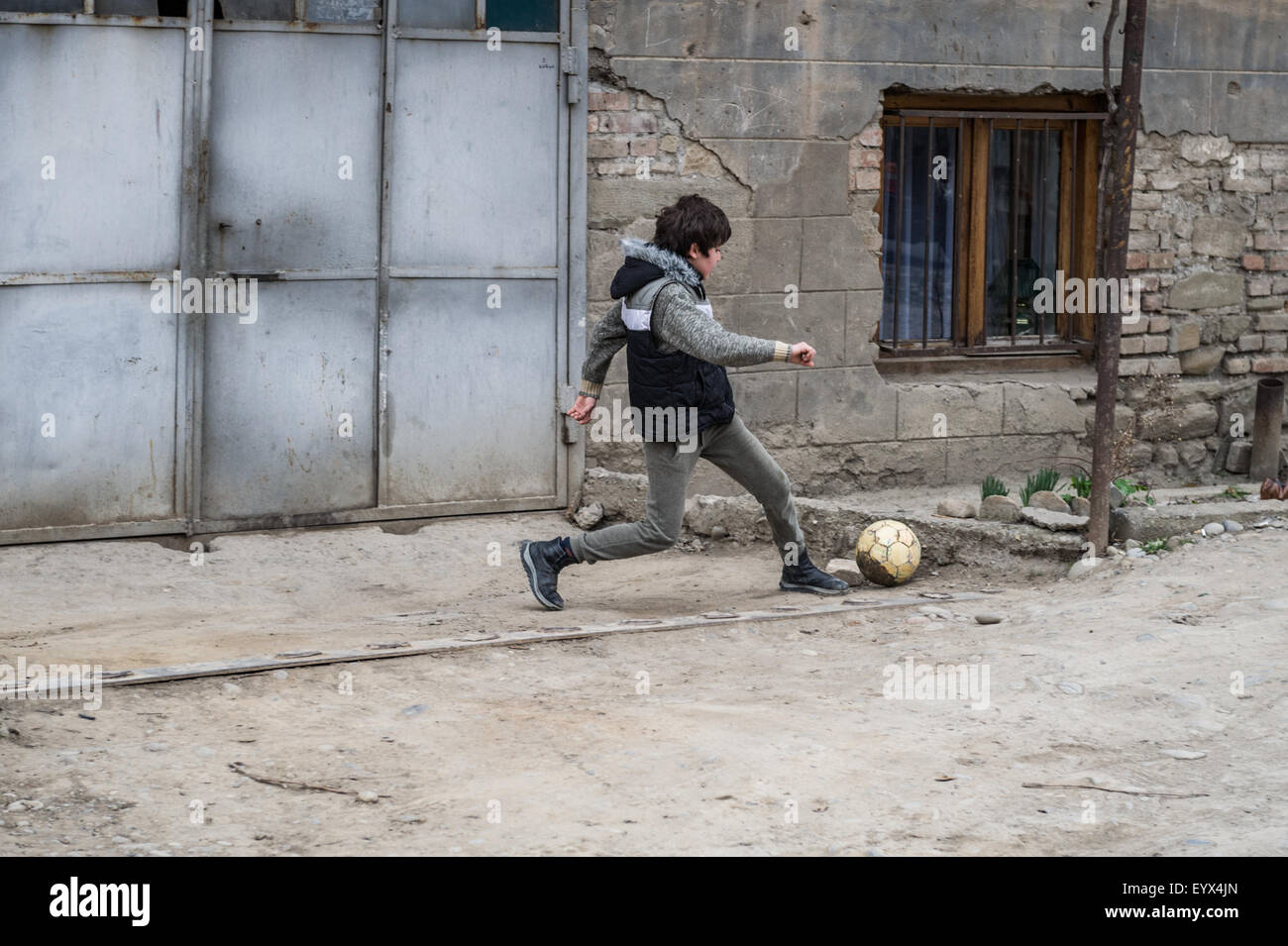Children Playing Football Street Asia High Resolution Stock Photography ...