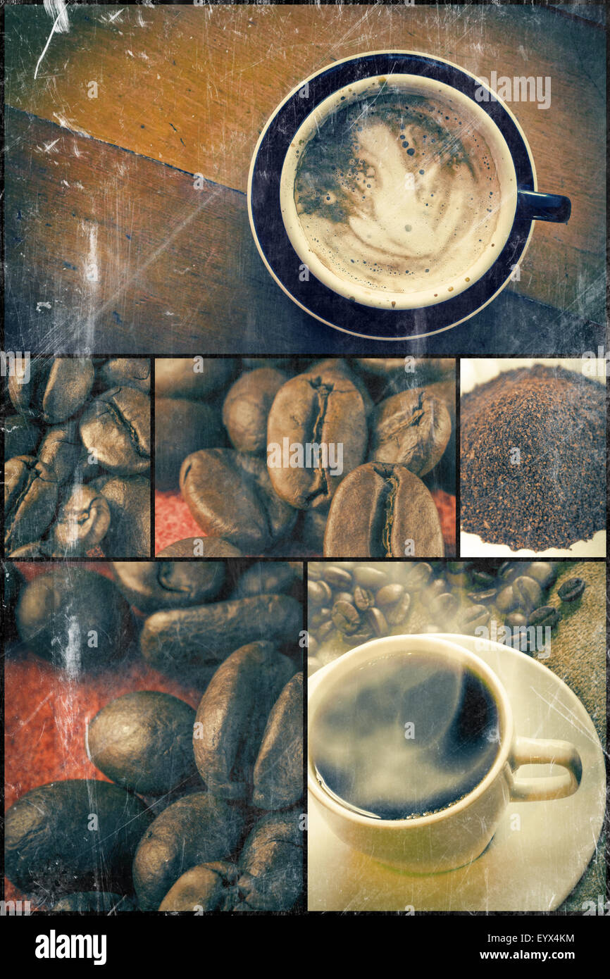 Coffee collage hi-res stock photography and images - Alamy