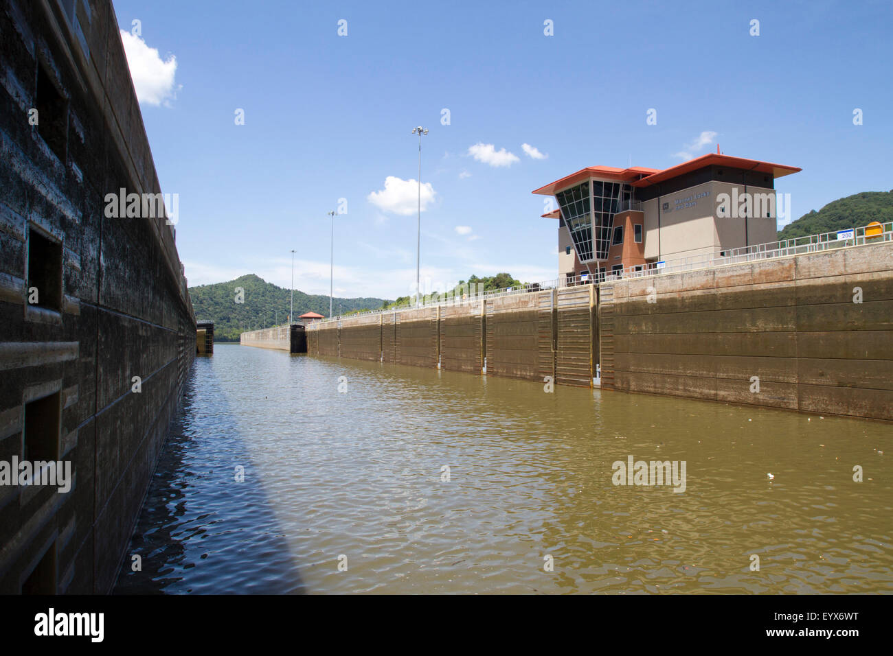 Entering the Marmet locks on the Kanawha River Stock Photo - Alamy