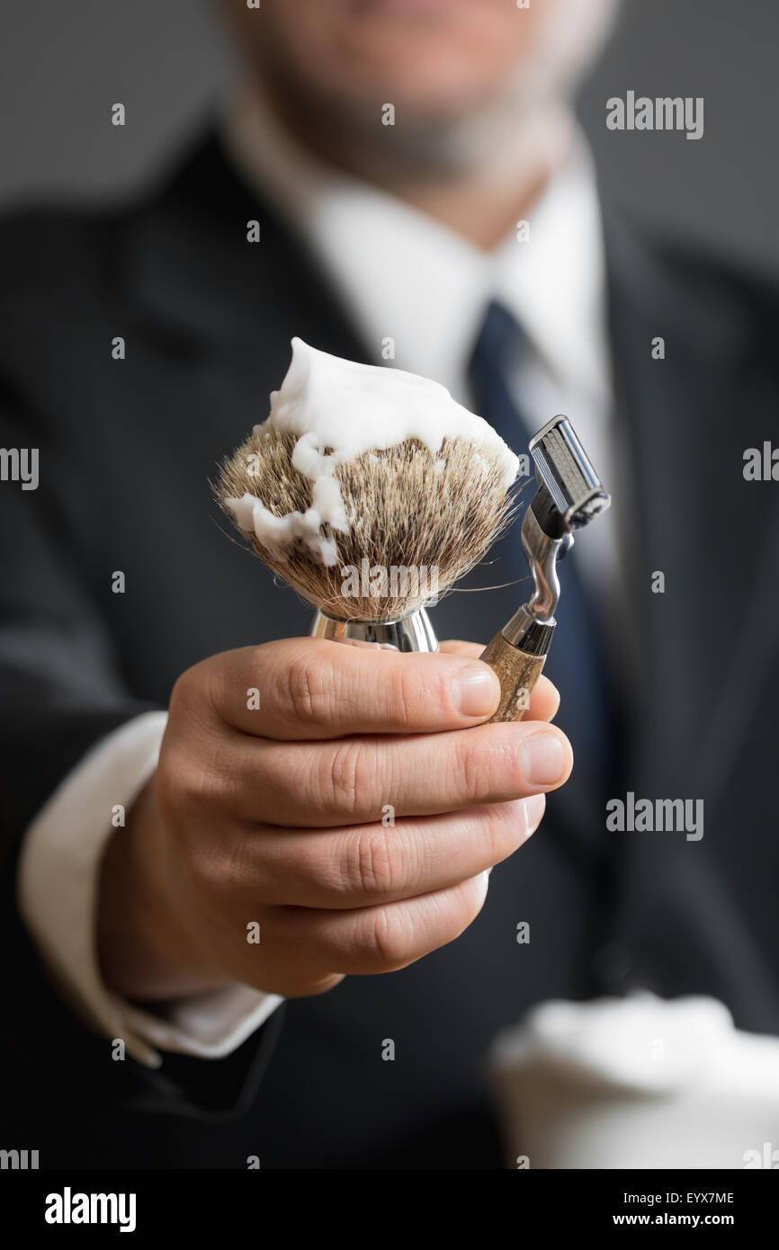 Male hands barber shaving man hi-res stock photography and images - Alamy