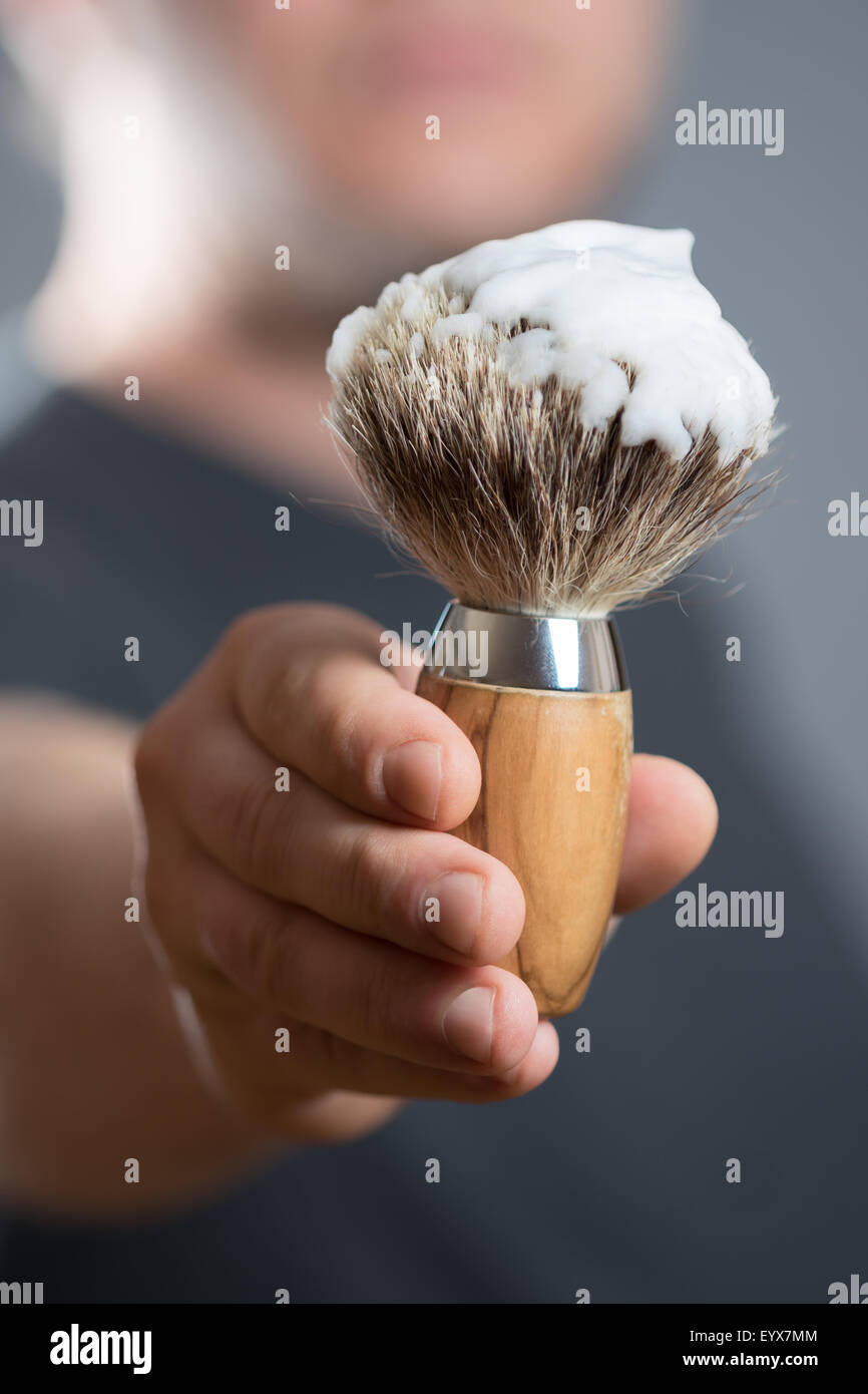 Shaving foam in bowl hi-res stock photography and images - Alamy