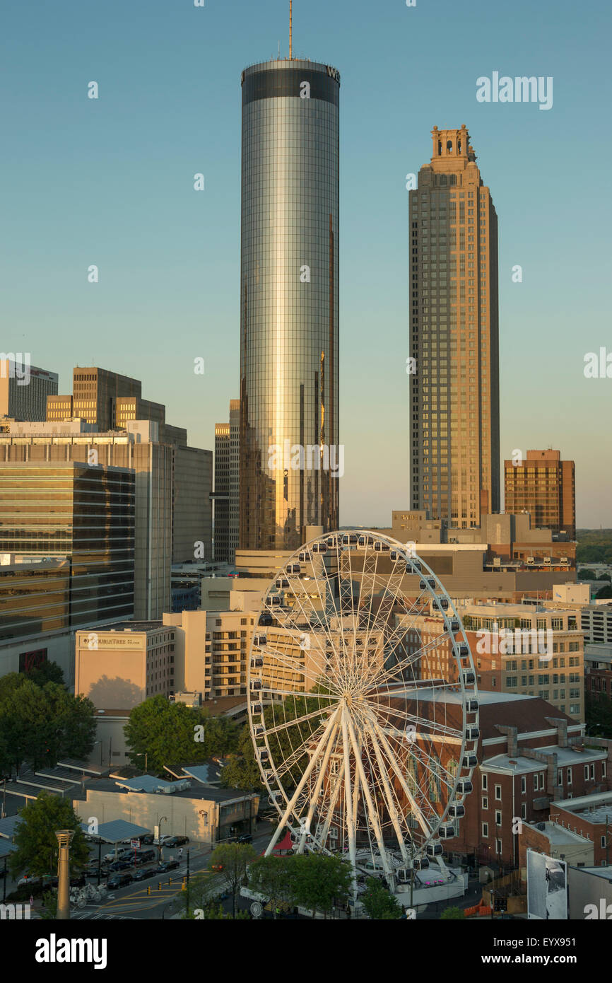 SKYVIEW FERRIS WHEEL CENTENNIAL OLYMPIC PARK DOWNTOWN SKYLINE ATLANTA ...