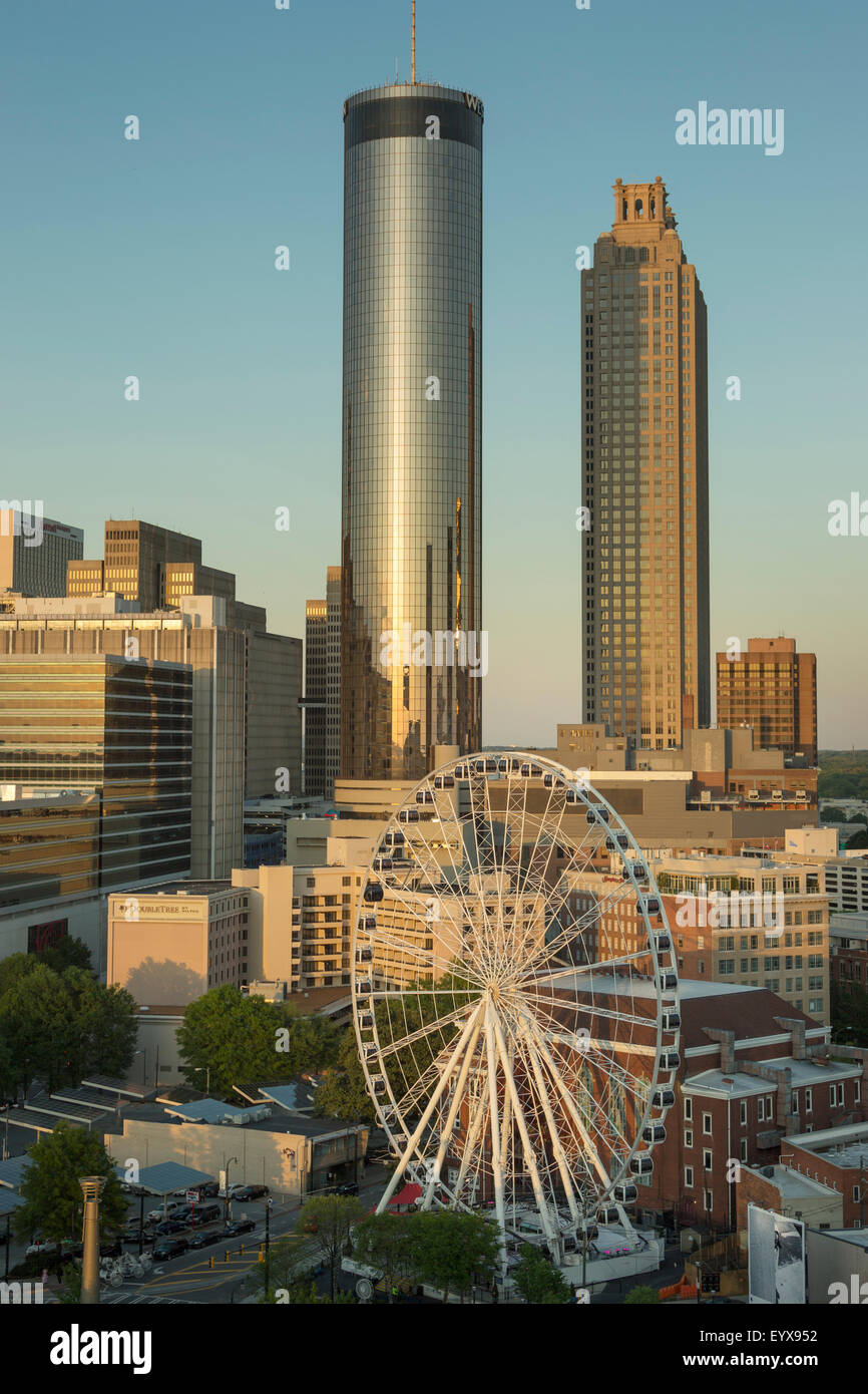 SKYVIEW FERRIS WHEEL CENTENNIAL OLYMPIC PARK DOWNTOWN SKYLINE ATLANTA ...