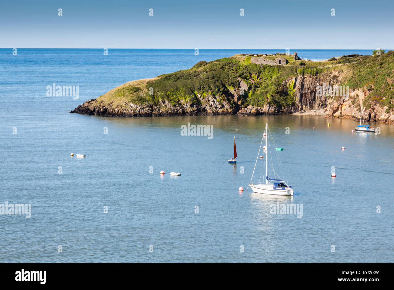 Fishguard Fort overlooking Fishguard Bay, Fishguard, Pembrokeshire ...