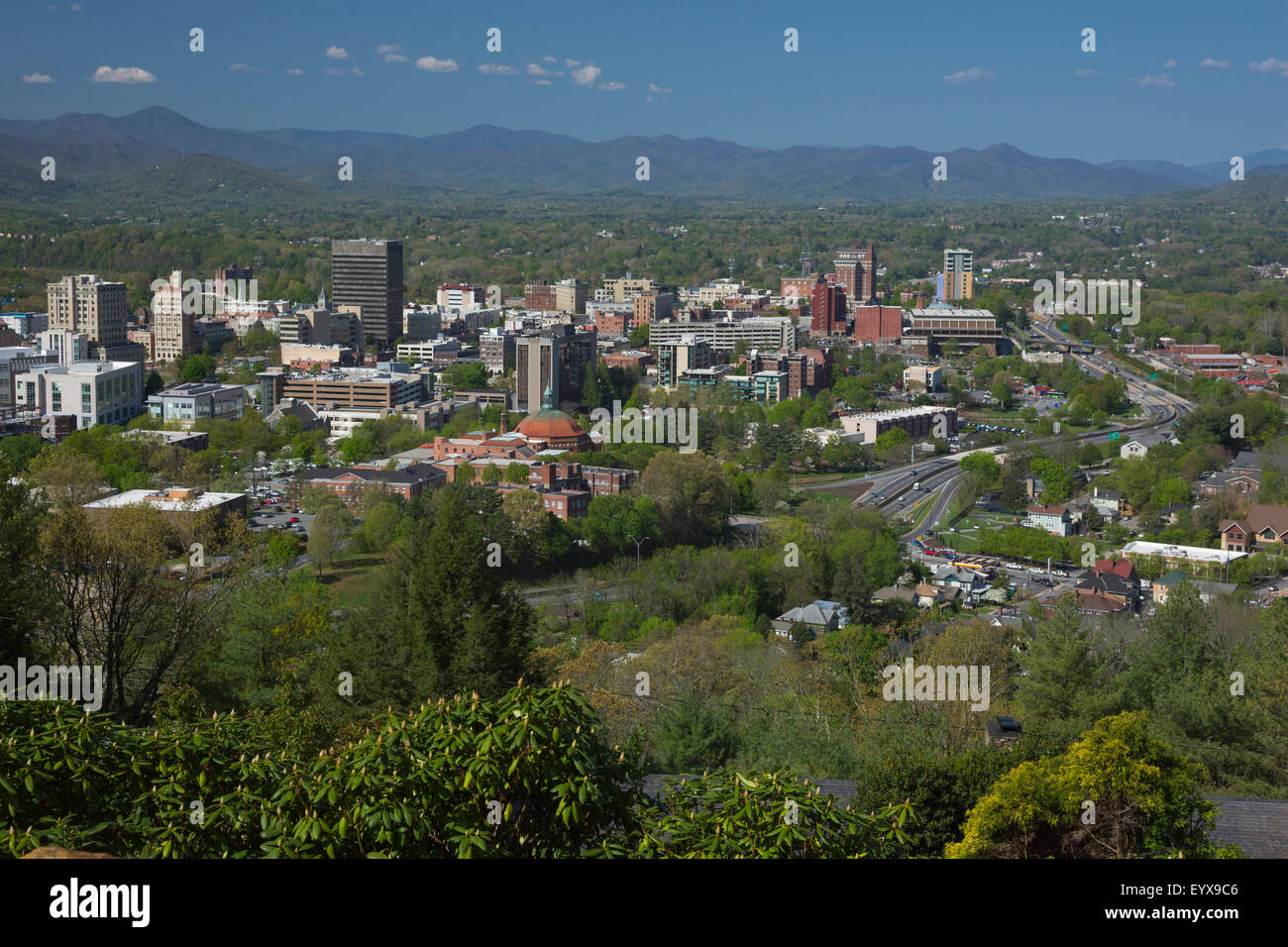 DOWNTOWN SKYLINE ASHEVILLE BUNCOMBE COUNTY NORTH CAROLINA USA Stock ...