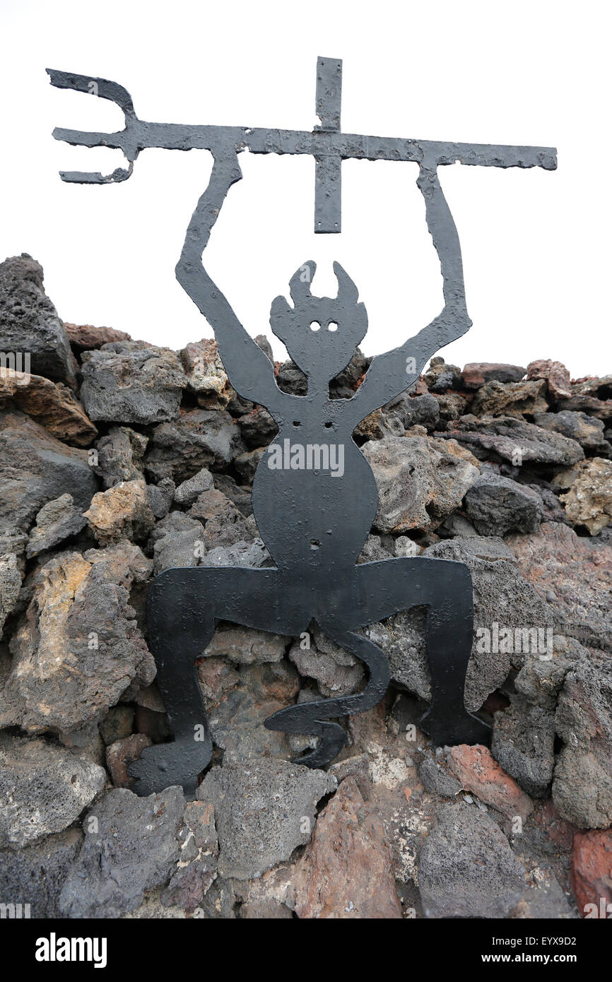 Timanfaya National Park symbol Stock Photo - Alamy