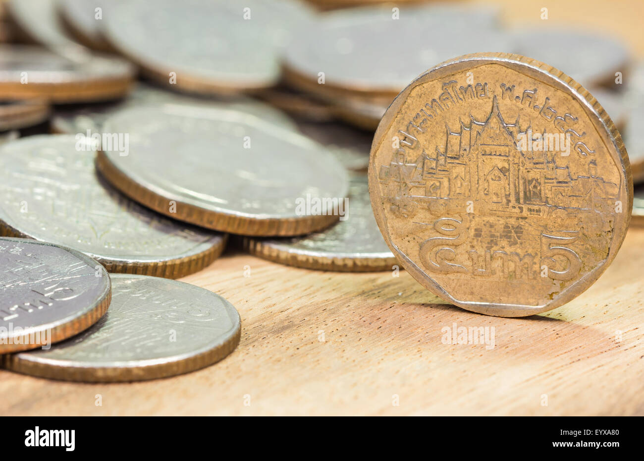 Coins of Thailand. Wat Benchamabophit or the Marble Temple in Bangkok ...