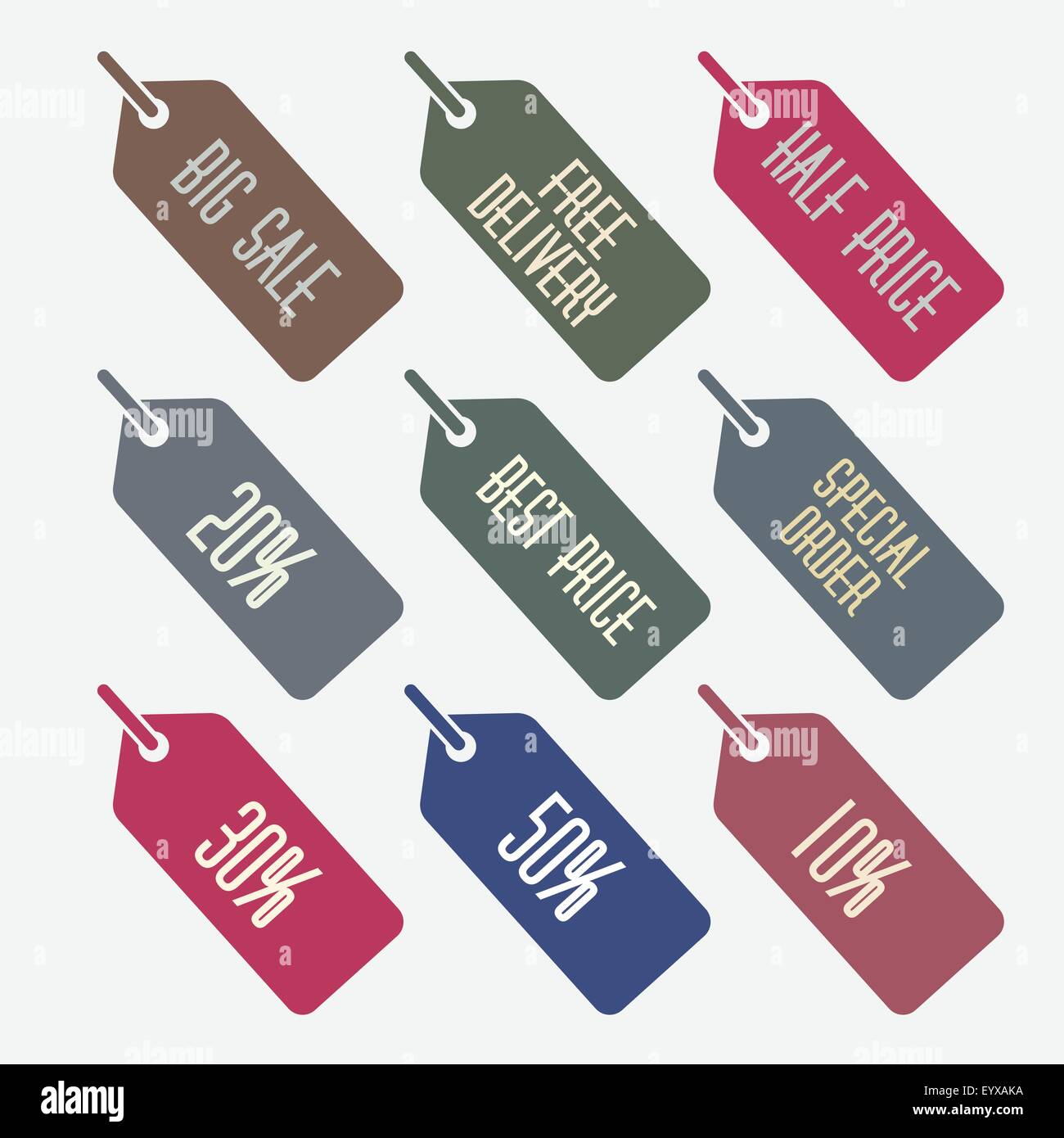 Sale tags set vector hi-res stock photography and images - Alamy