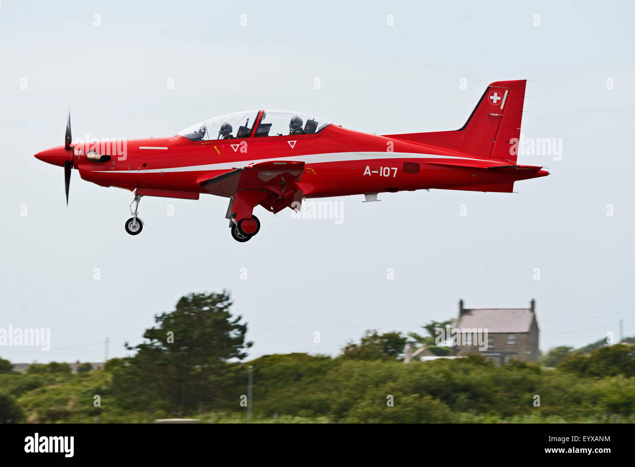 PC-21 Swiss air force A-107 Raf Valley Anglesey North Wales Uk Stock ...