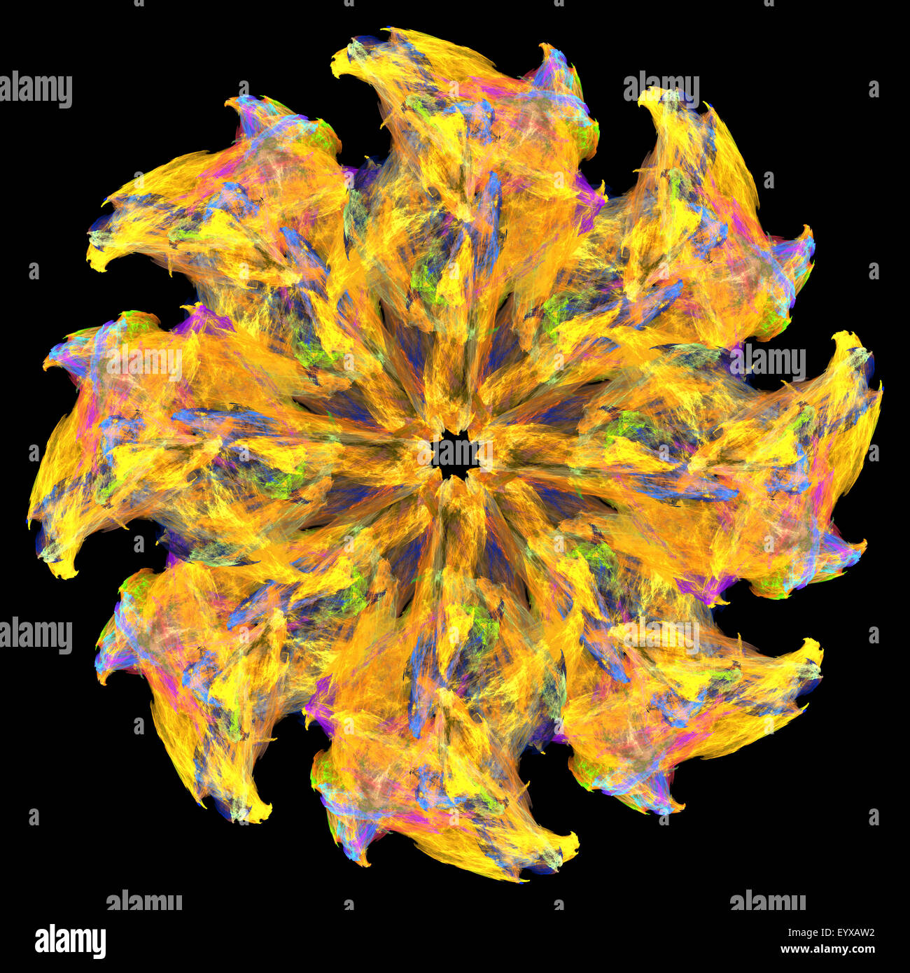 Fire flames abstract on black background Stock Photo - Alamy