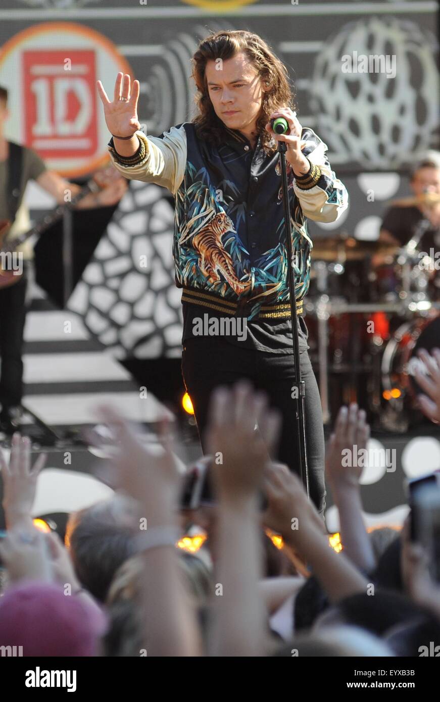 New York, NY, USA. 4th Aug, 2015. Harry Styles, One Direction on stage ...