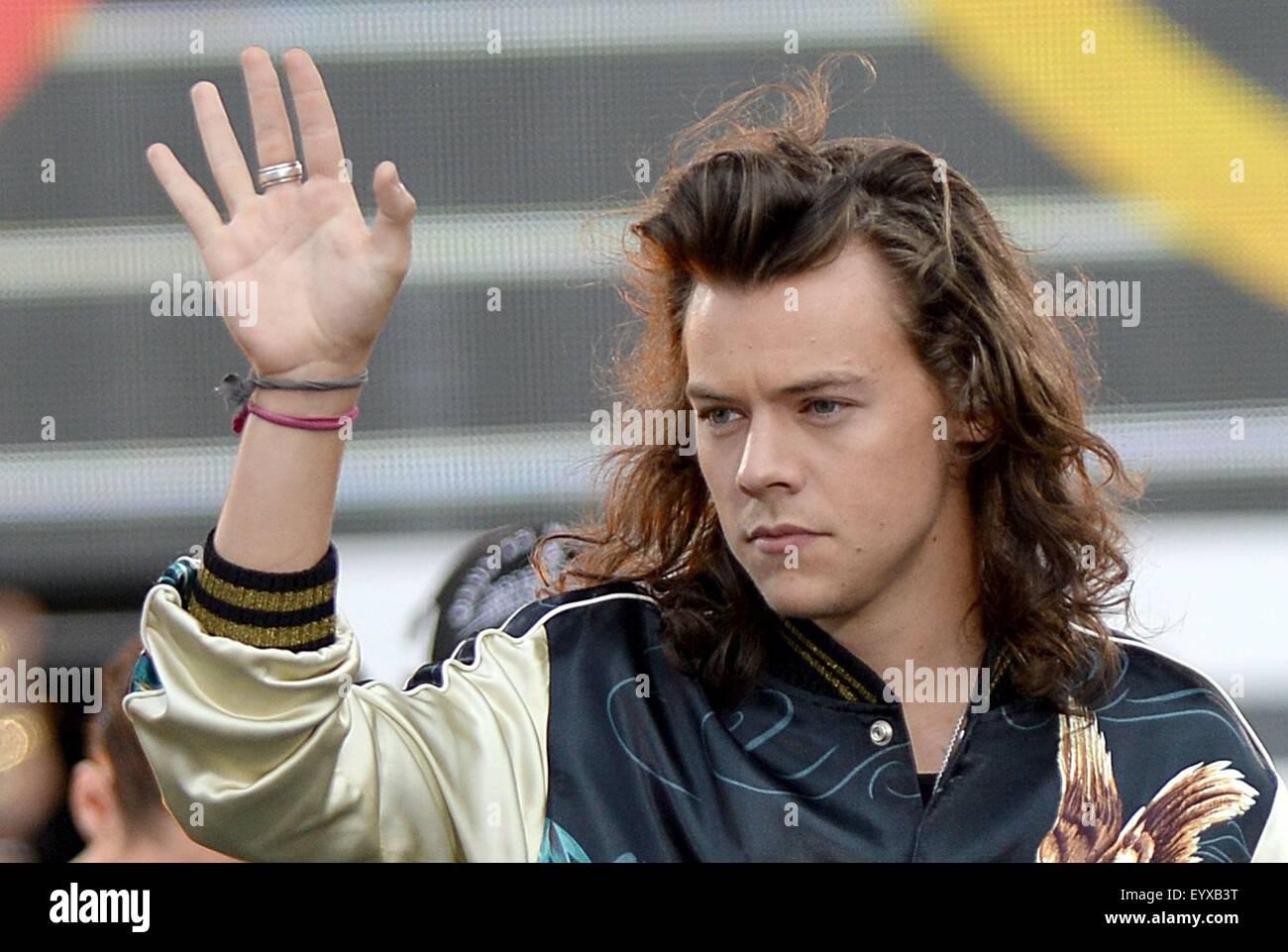 New York, NY, USA. 4th Aug, 2015. Harry Styles, One Direction on stage ...