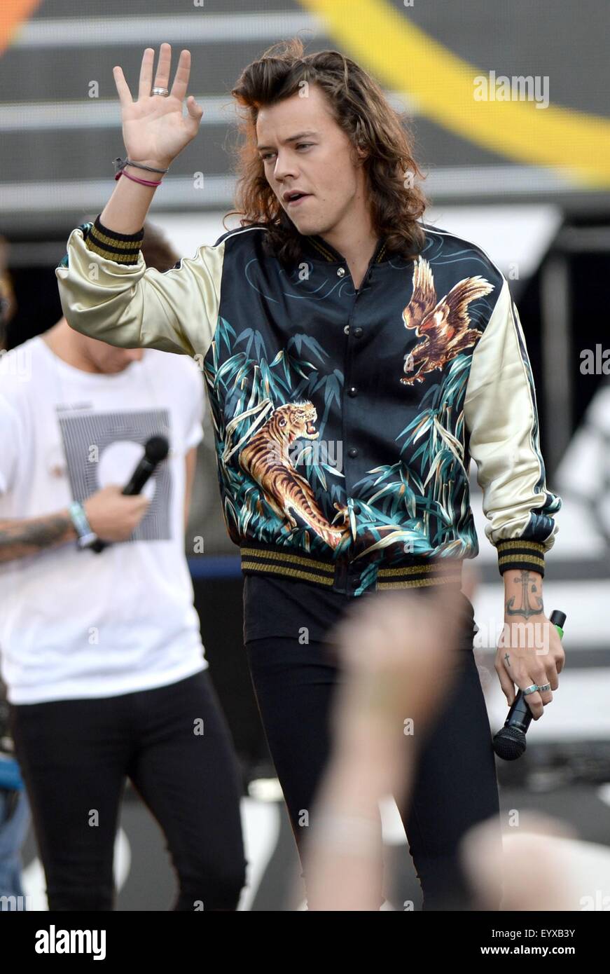 New York, NY, USA. 4th Aug, 2015. Harry Styles, One Direction on stage ...