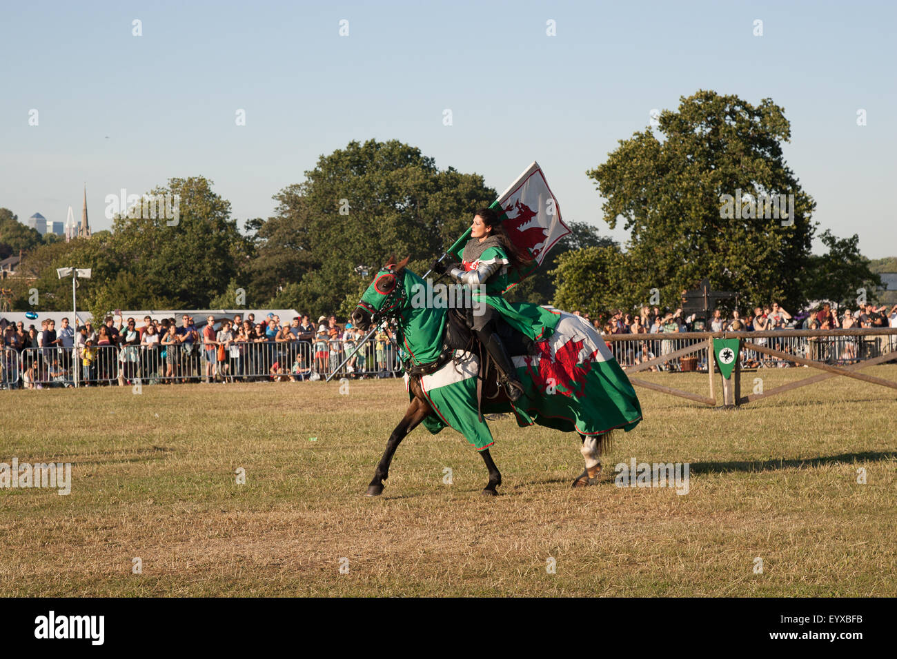 Medieval knights jousting competition Lambeth Country show Brockwell ...