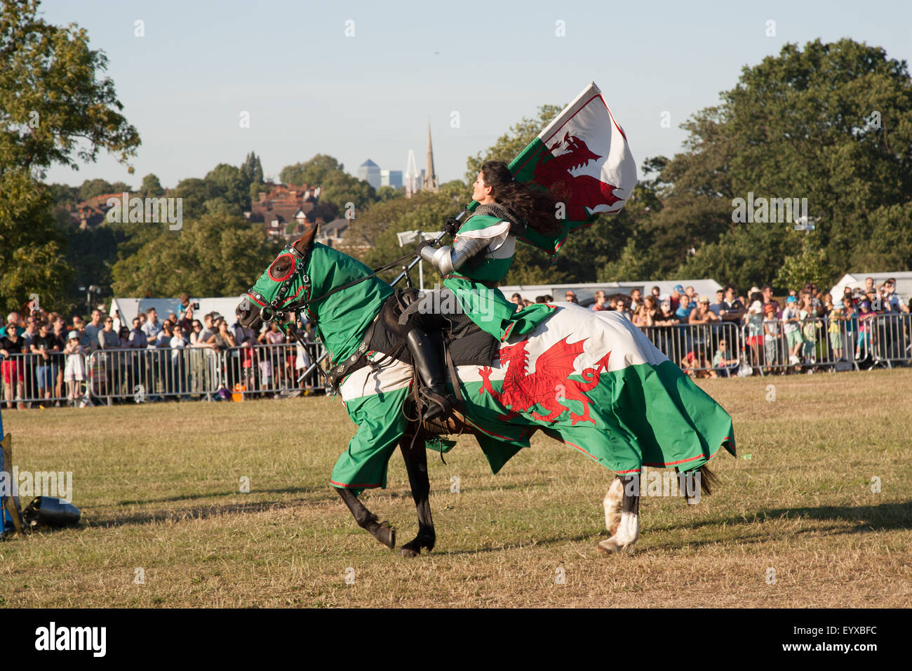 Medieval knights jousting competition Lambeth Country show Brockwell ...