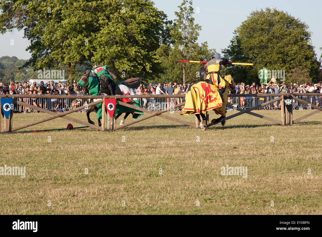 Medieval knights jousting competition Lambeth Country show Brockwell ...