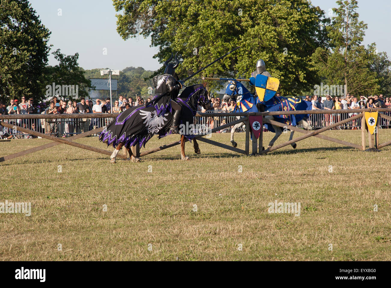 Medieval knights jousting competition Lambeth Country show Brockwell ...