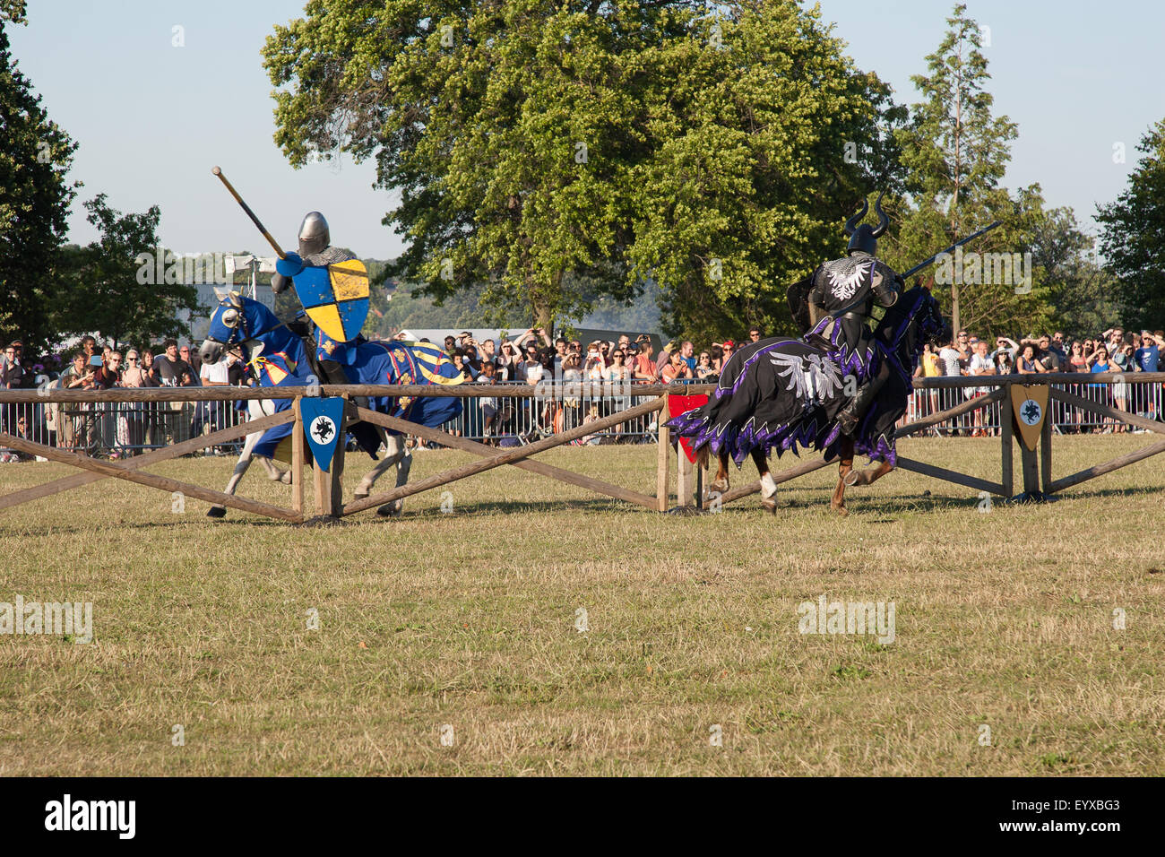 Medieval knights jousting competition Lambeth Country show Brockwell ...